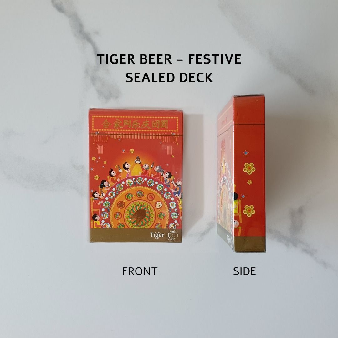 Guinness Stout, Carlsberg, Tiger Beer Playing Cards | Gold Gilded Edge ...