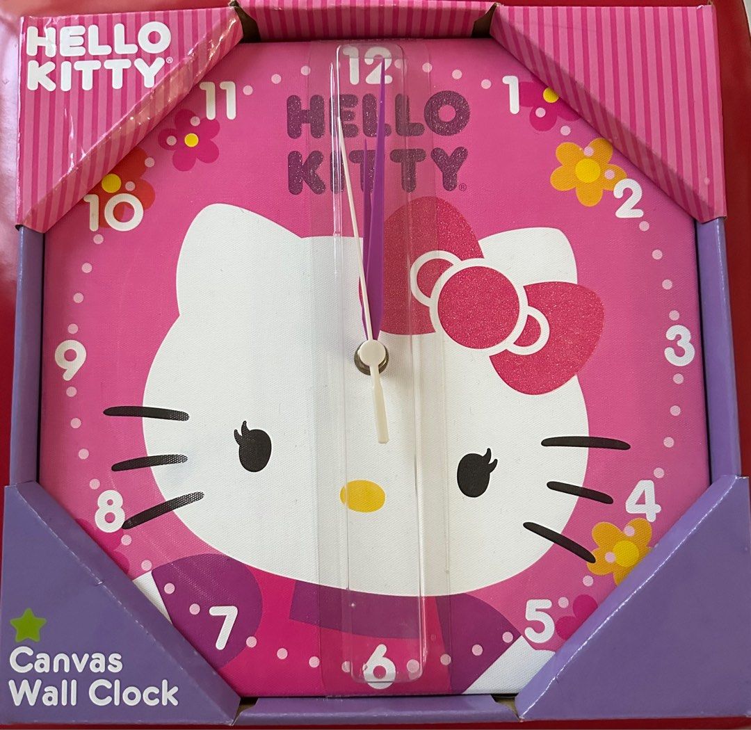 Hello kitty wall clock, Furniture & Home Living, Home Decor, Clocks on ...