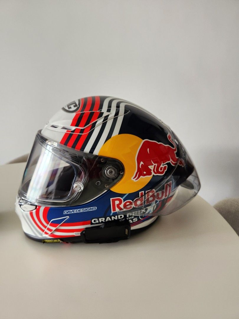 HJC Rpha 1 Red Bull design Size M, Motorcycles, Motorcycle Apparel on ...