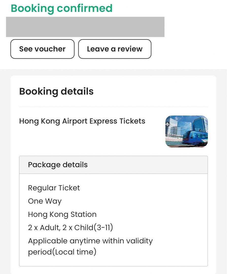 Hong Kong AirPort Express Tickets (ONE WAY), Tickets & Vouchers, Local ...