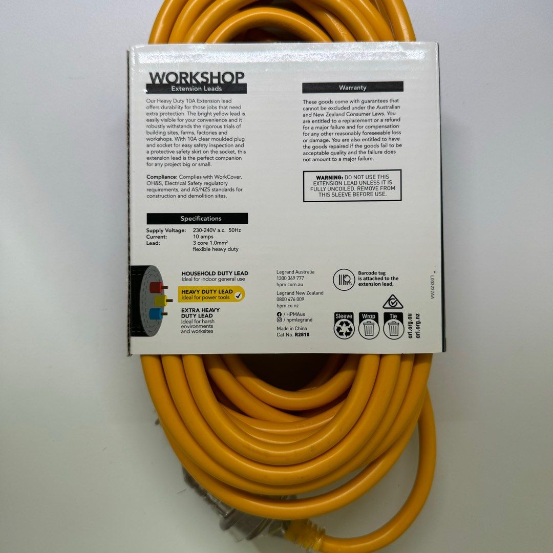 HPM Heavy Duty extension lead, Furniture & Home Living, Home ...