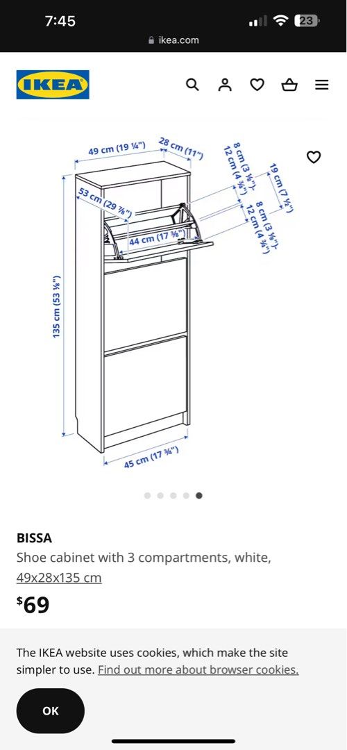 IKEA Bissa Shoe Rack, Furniture & Home Living, Furniture, Shelves ...