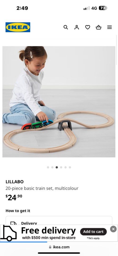 IKEA Lillabo Train Set - inclusive of battery operated Train, Hobbies ...