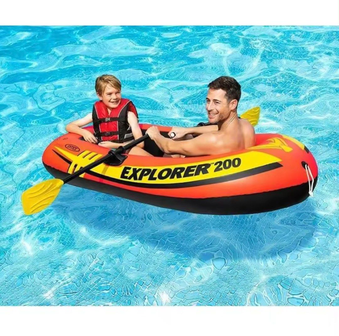 Inflatable Boat/Float Explorer 200 with Oars, Sports Equipment, Other ...