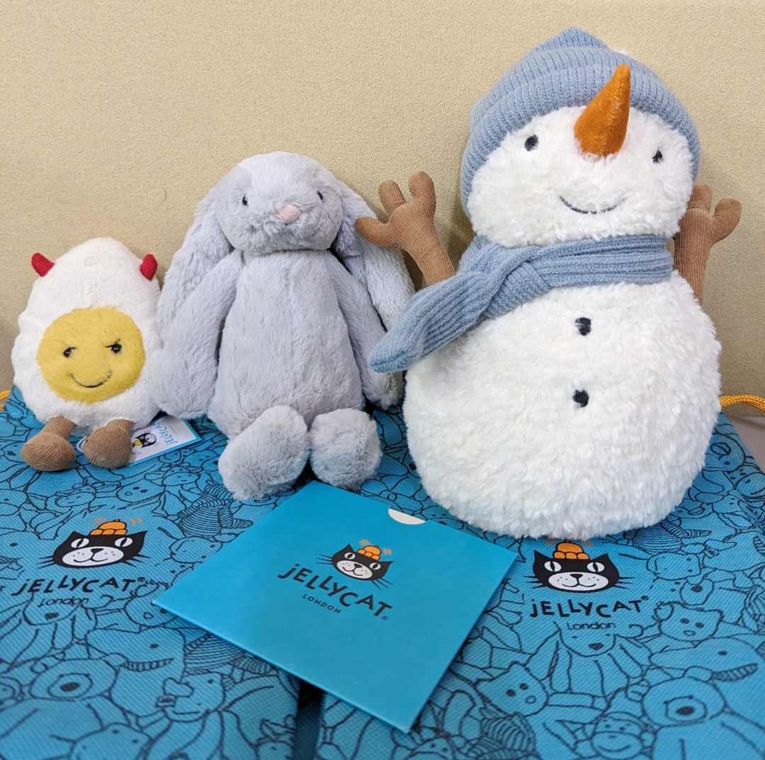 Jellycat Bunny, Snowman, Devilled Egg, Hobbies & Toys, Toys & Games on ...
