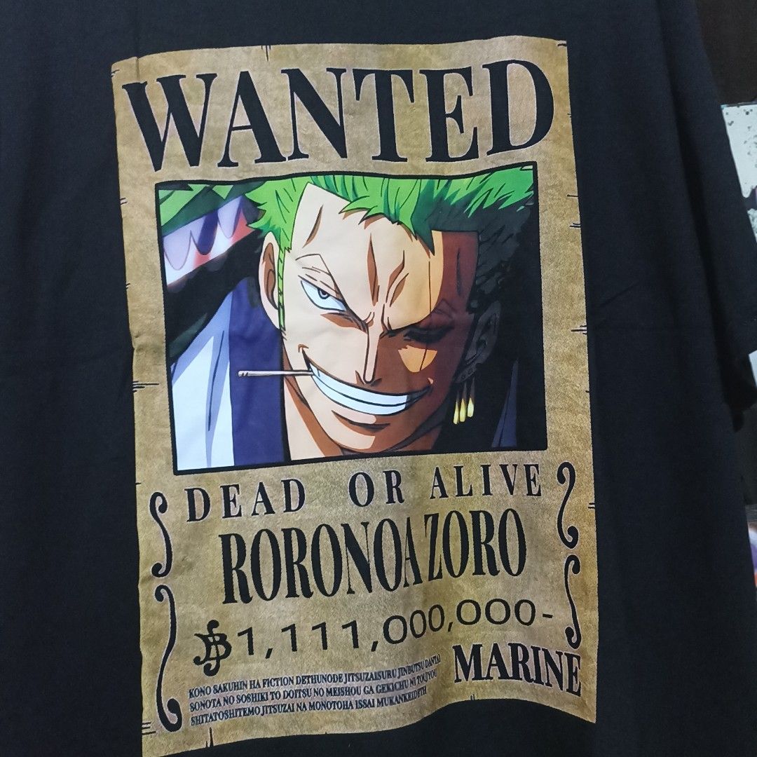 KAOS ANIME ONE PIECE ZORO BOUNTY, Fesyen Pria, Pakaian , Atasan di ... KAOS ANIME ONE PIECE ZORO BOUNTY, Fesyen Pria, Pakaian , Atasan di ...