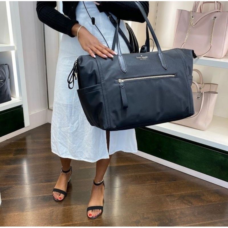 Kate Space Nylon Weekender Bag - Black, Luxury, Bags & Wallets on Carousell