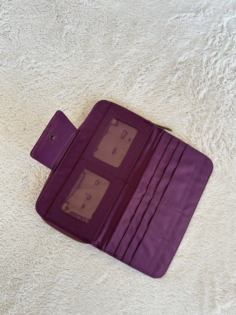 [Kipling] Purple Gold Logo Wallet & Card Holder w/ FREE SHIPPING, Women ...