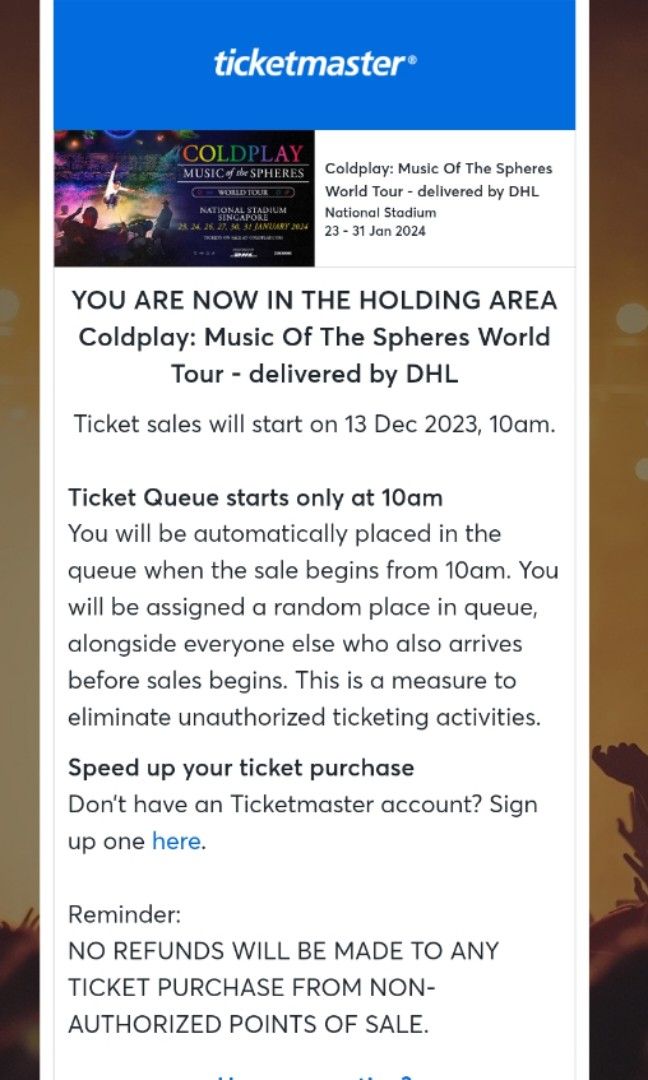 Last min COLDPLAY infinity ticket link, Tickets & Vouchers, Event ...