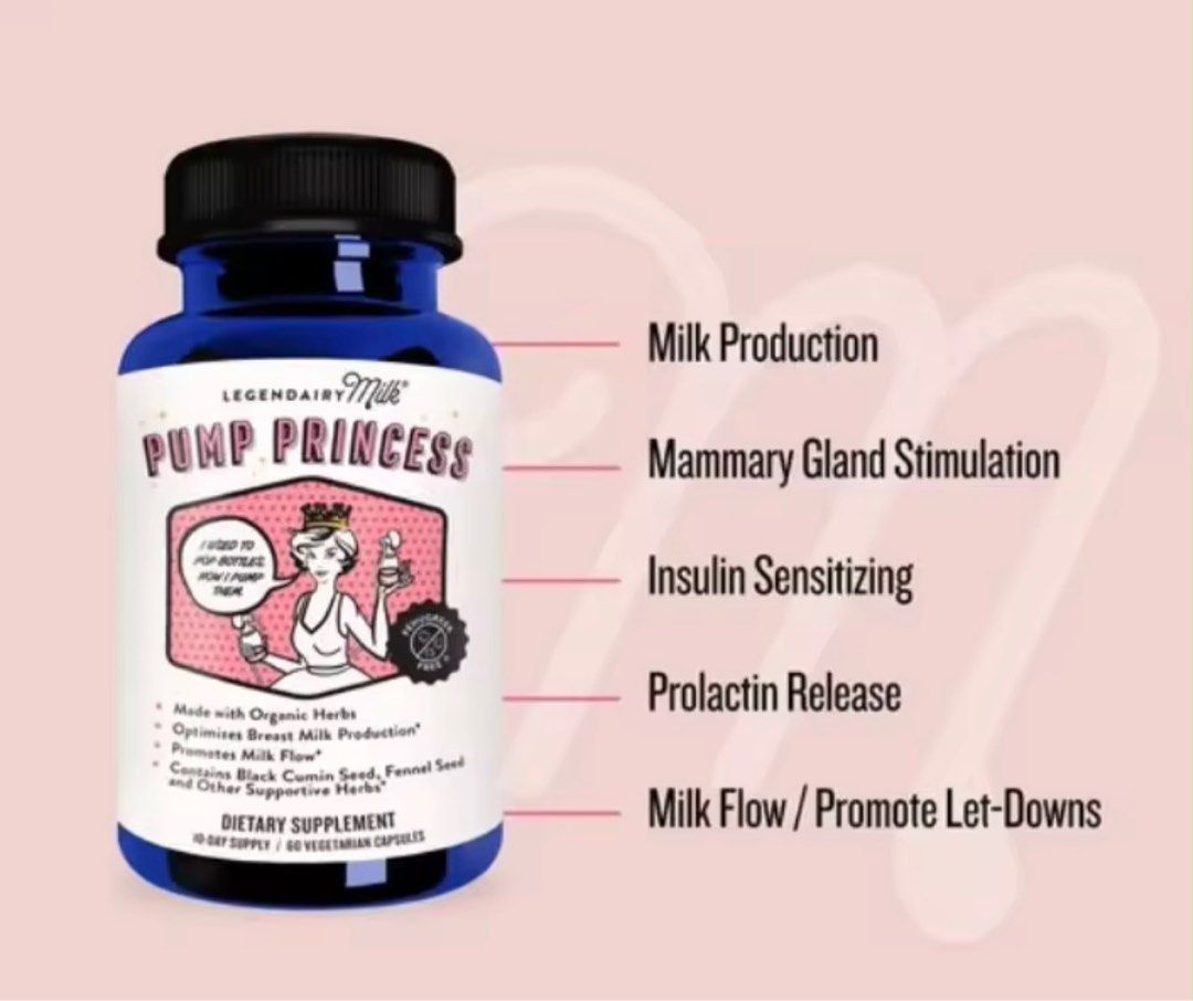 Legendary Milk Pump Princess 60 Capsules, Babies & Kids, Nursing ...