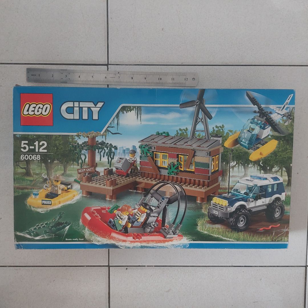 Lego City Crooks Hideout 60068 SUV Air boat Helicopter, Hobbies & Toys ...