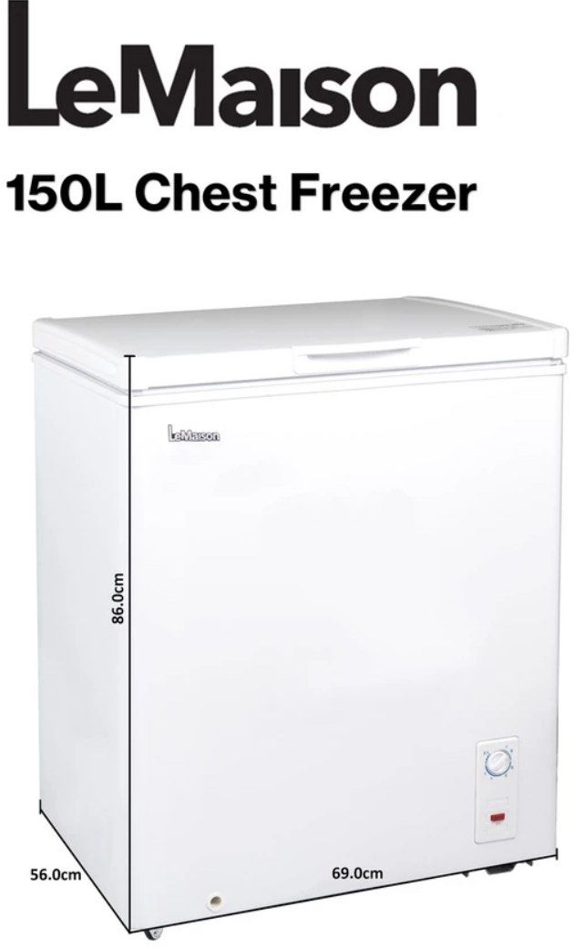 LeMaison 150L/ Chest Freezer,chiller, TV & Home Appliances, Kitchen ...