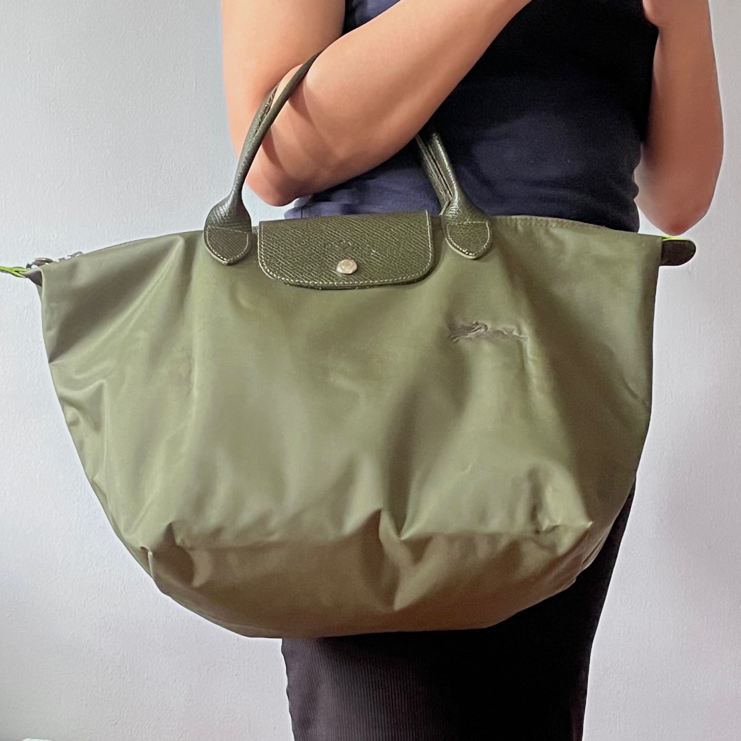 Longchamp Top Handle Bag Forest, Luxury, Bags & Wallets on Carousell