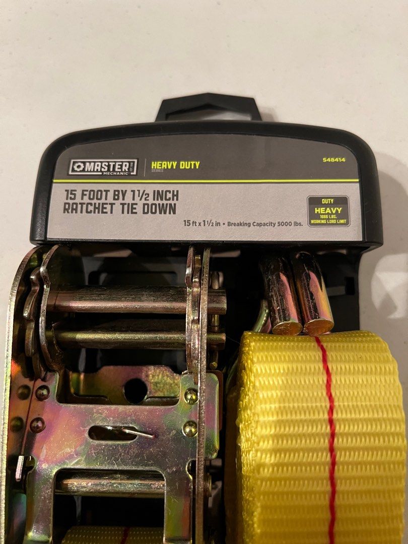 Master Mechanic - 15 Foot by 1.5 Inch Ratchet Tie Down, Car Parts ...