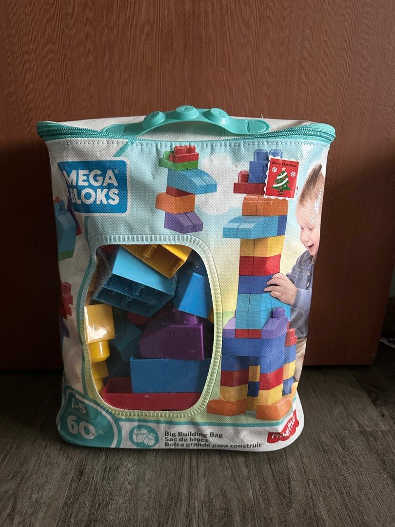 Mega Bloks Classic Big Building Bag 60 Pieces, Babies & Kids, Infant ...