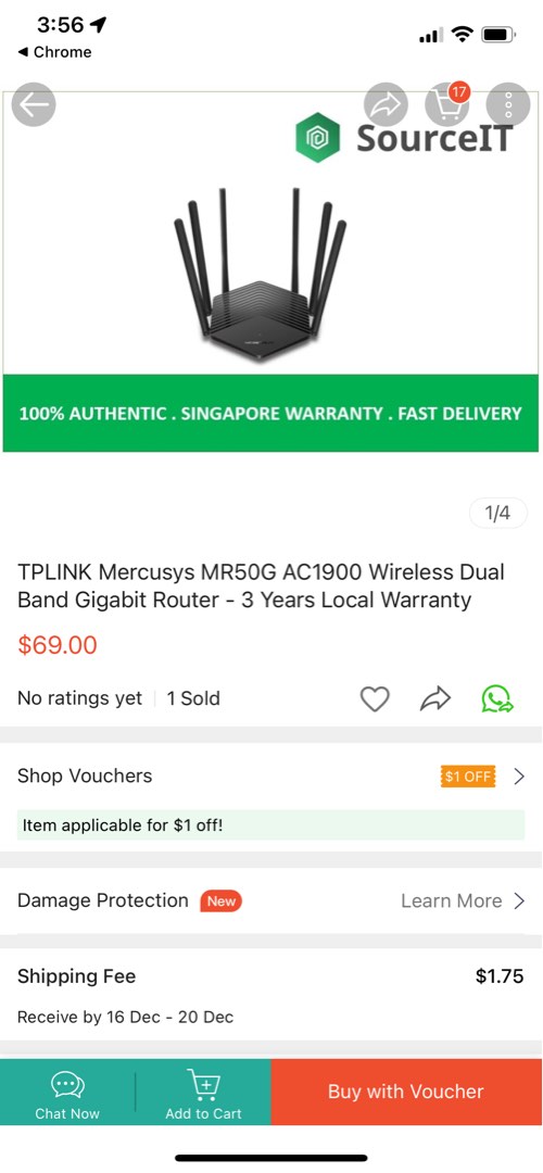 Mercusys MR50G AC1900 Wireless Dual Band Gigabit Router, Computers ...