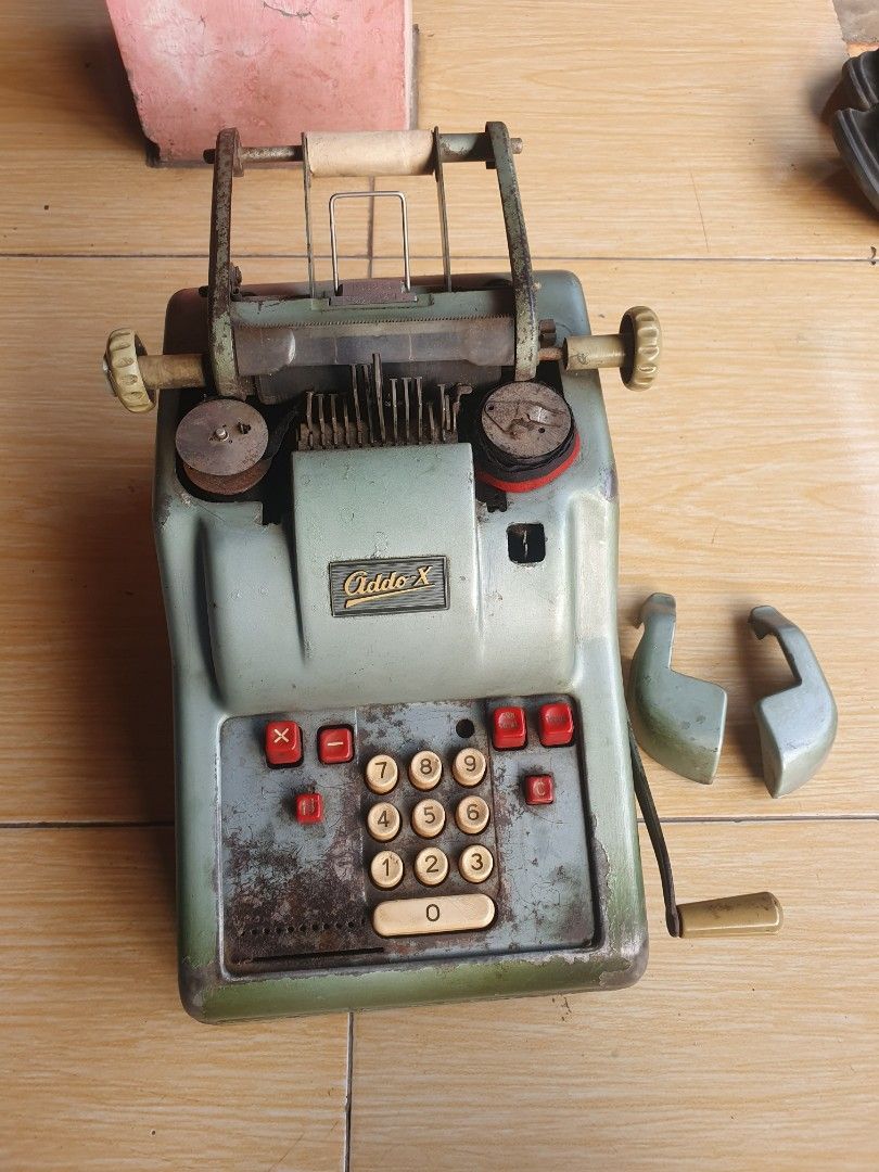 mesin hitung mekanik merk addo-x buatan swedia, office machines dep ...