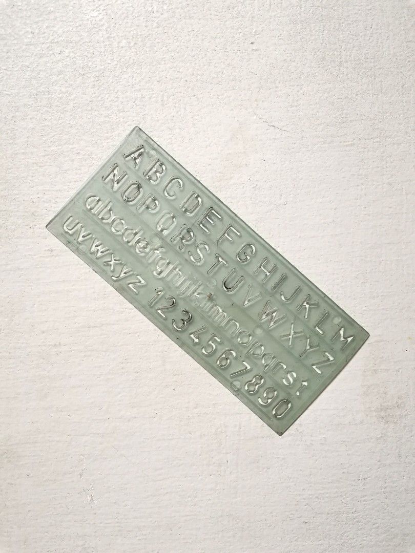 Stainless Steel Ruler |Alphabet Template| Protractor (Set 3 in 1 ...