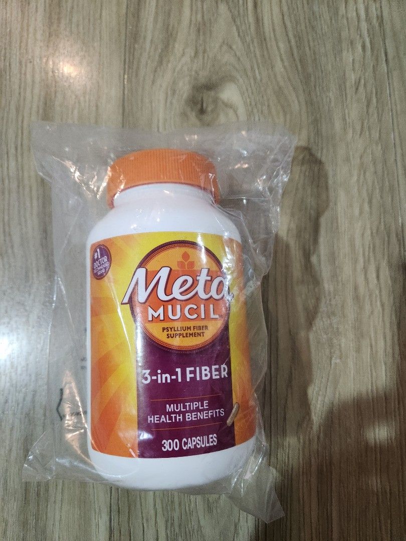 Metamucil 3 in 1 Fiber (300 capsules), Health & Nutrition, Health ...