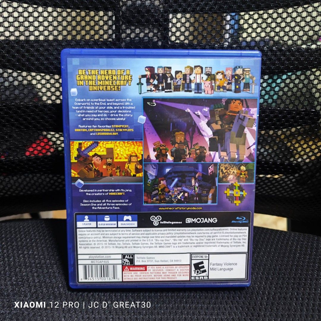 Minecraft Story Mode The Complete Adventure PS4 Game, Video Gaming ...