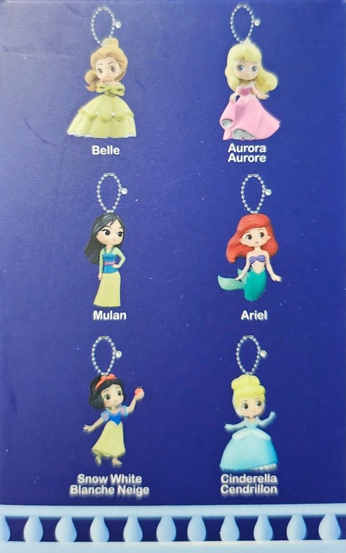 MINISO Disney Princess keychain series blindbox, Hobbies & Toys, Toys ...
