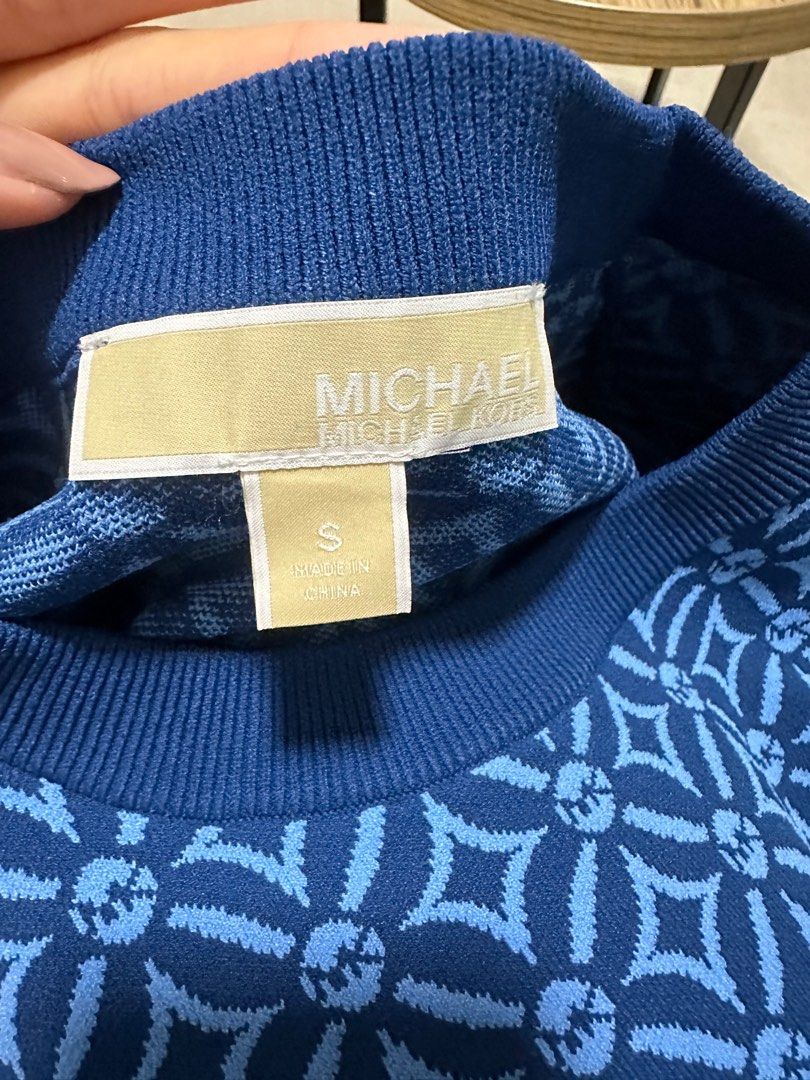 MK Logo Jacquard Knit Top, Luxury, Apparel on Carousell