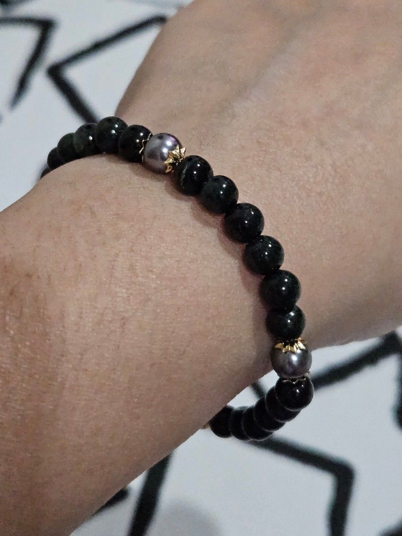 Mo Cui Jadeite with Terahertz Stone Bracelet, Women's Fashion, Jewelry ...