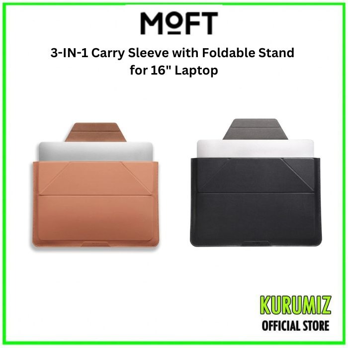 MOFT 3-IN-1 Carry Sleeve with Foldable Stand for 16" Laptop, Mobile ...