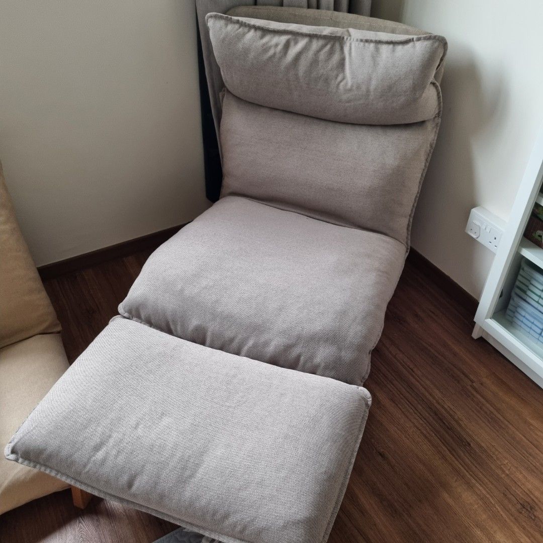 Muji Highback Reclining Sofa with Ottoman (1 seater - old style with ...