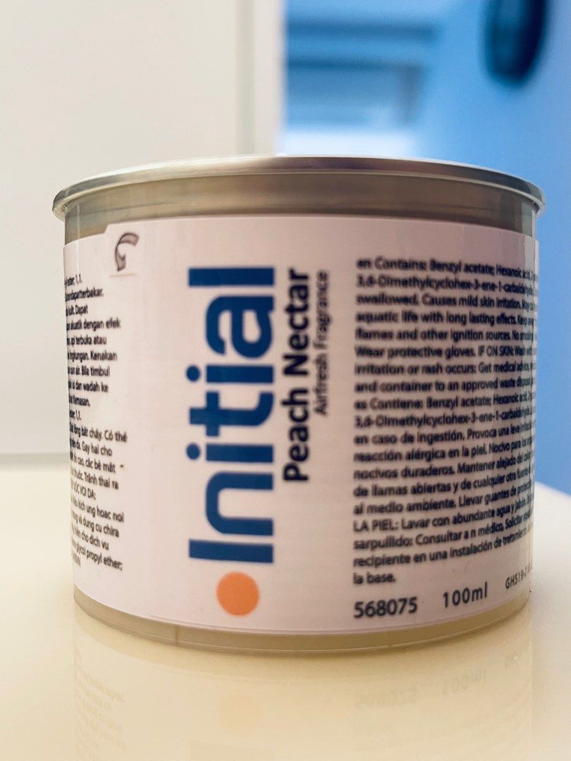 Must Try! Initial Peach Long Lasting Air Freshener!, Furniture & Home ...