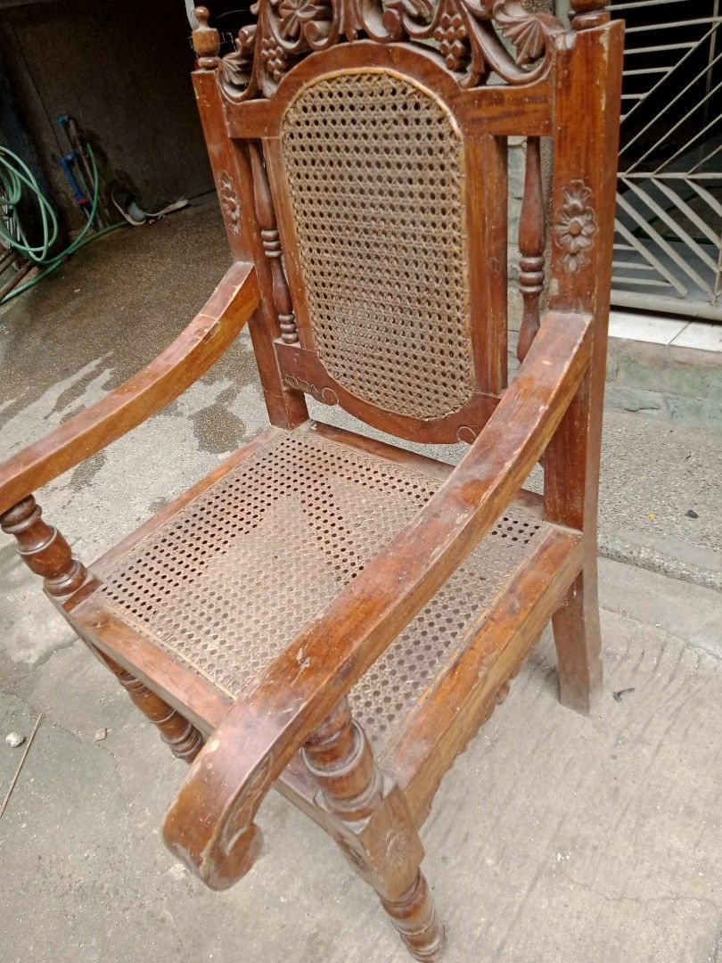 Narra Wood with Solihiya Bishop Chair, Furniture & Home Living ...