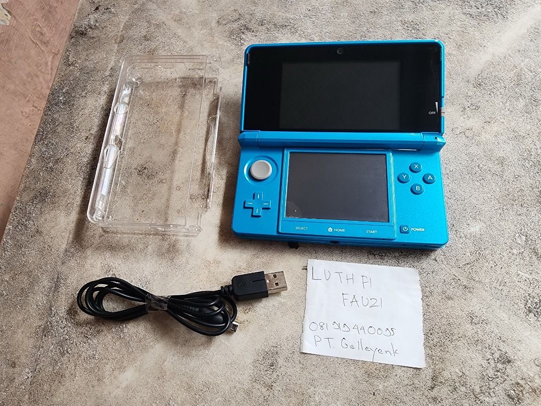 Nintendo 3DS not XL Light Blue CFW Luma 32GB 02, Video Game, Konsol di ...
