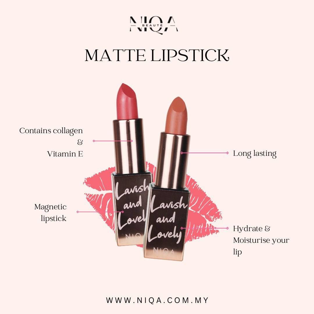 NIQA Matte Lipstick, Beauty & Personal Care, Face, Makeup on Carousell