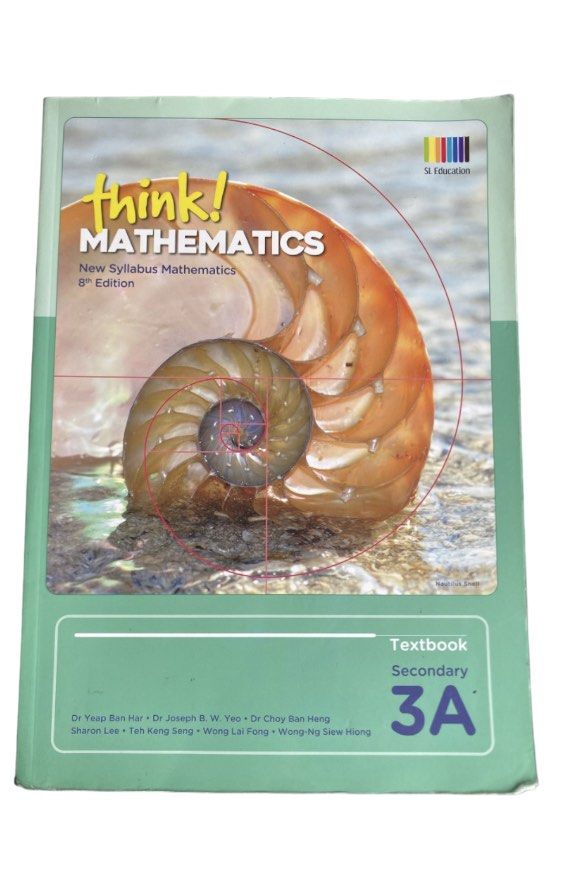 O Level E-Math Textbook 2024: Think!MATHEMATICS 3A 8th Edition, Hobbies ...