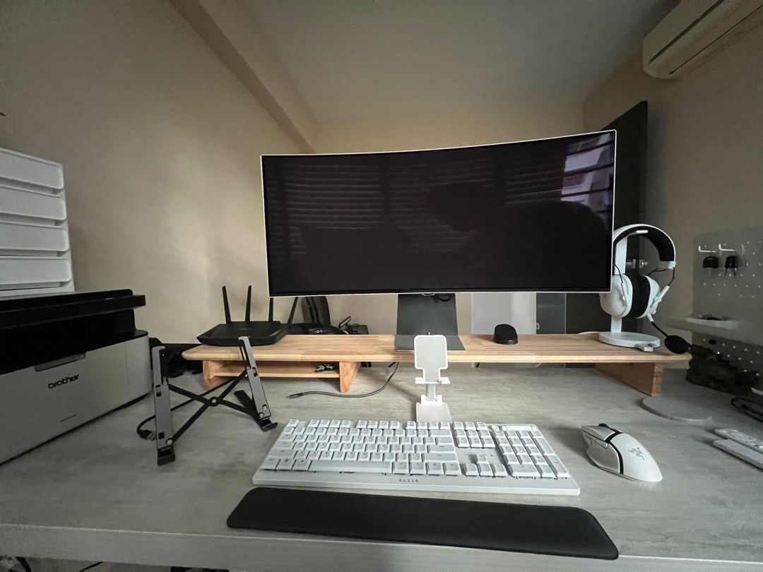 Omnidesk Natural Hevea Desk Riser, Furniture & Home Living, Home ...