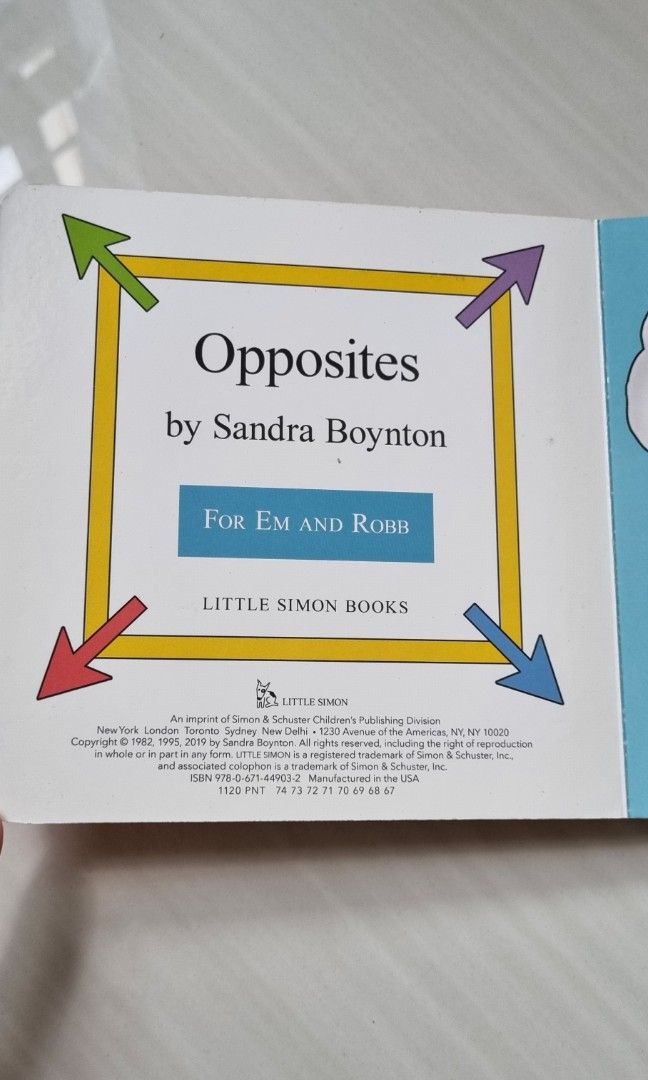 Opposites book, Hobbies & Toys, Books & Magazines, Children's Books on ...