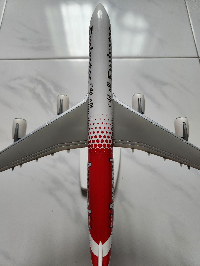 Original Emirates Aircraft Model Airbus A340-500 Arsenal FC Livery (1: ...