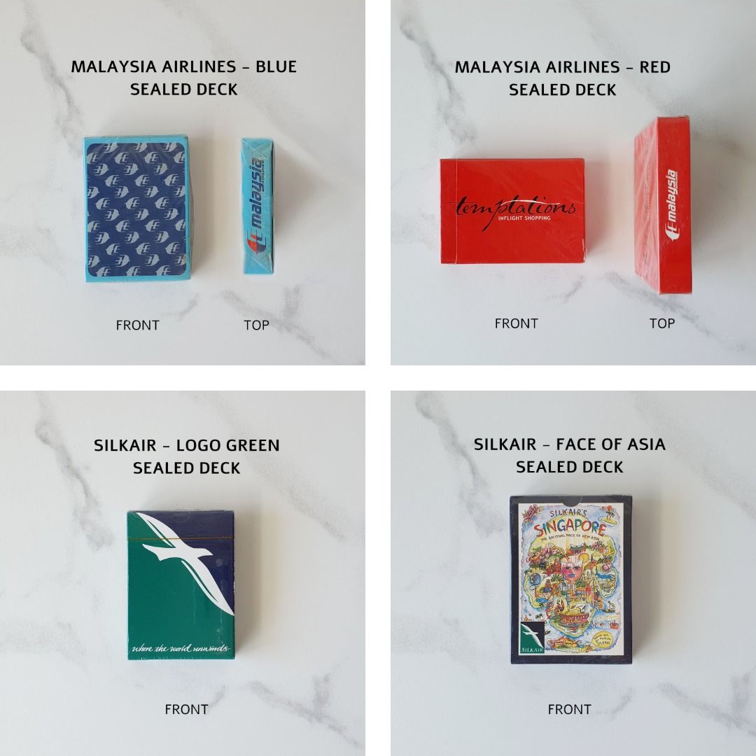 Original SEALED Vintage 90s Airline Playing Cards: KLM Emirates Air ...