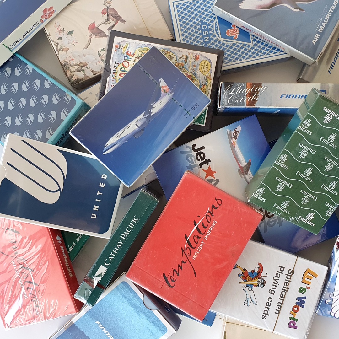 Original SEALED Vintage 90s Airline Playing Cards: KLM Emirates Air ...