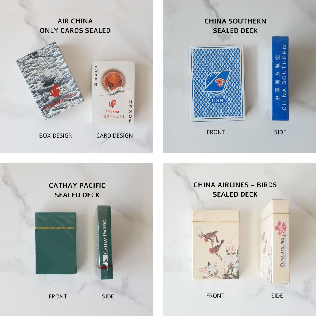 Original SEALED Vintage 90s Airline Playing Cards: KLM Emirates Air ...