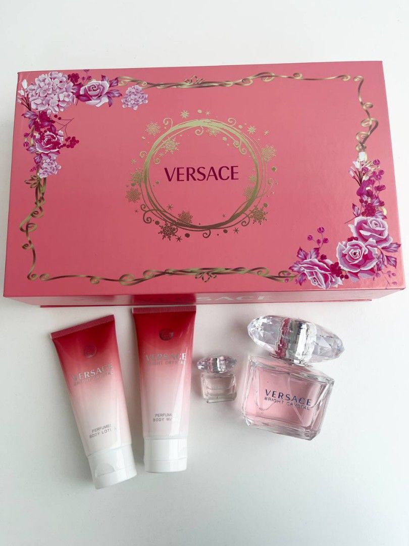 ORIGINAL VERSACE BRIGHT CRYSTAL EDT 4IN1 SET, Beauty & Personal Care ...