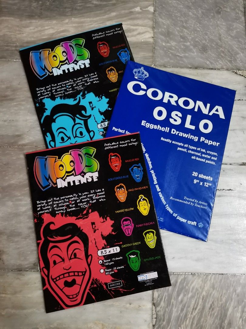 Oslo Drawing Papers and Art Board Papers Set (68 Sheets), Hobbies ...