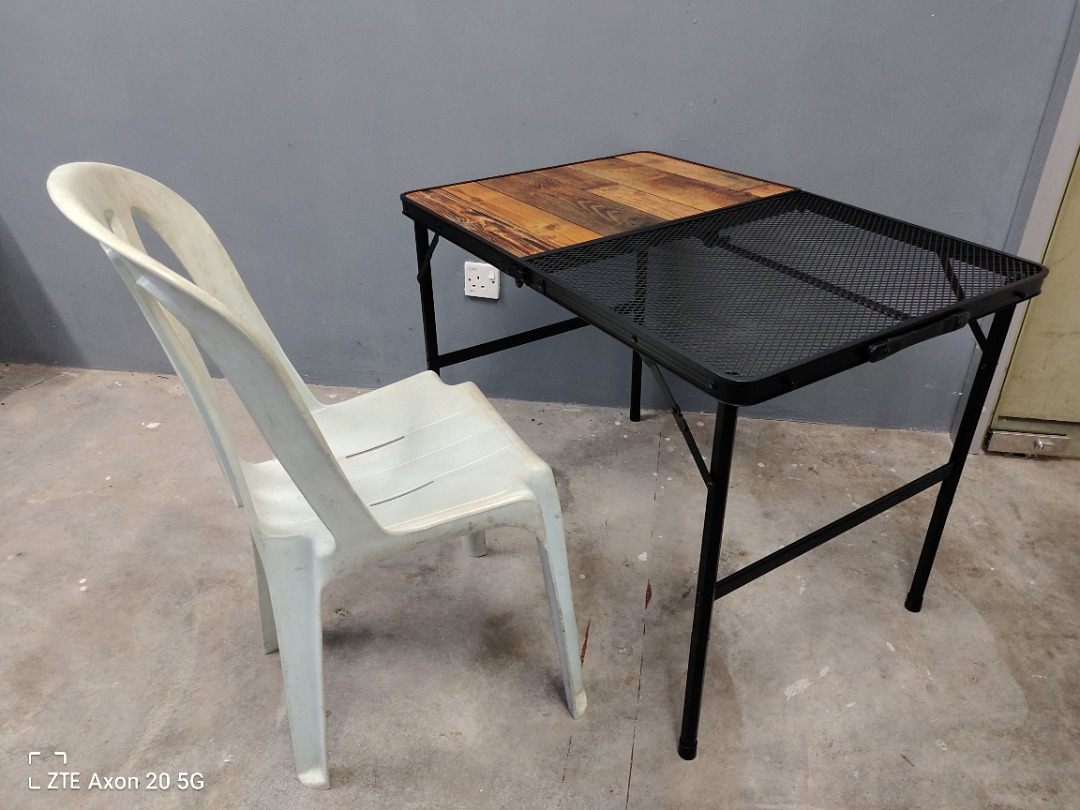 Outdoor Portable Mesh Aluminium Table Foldable Metal Table for BBQ ...