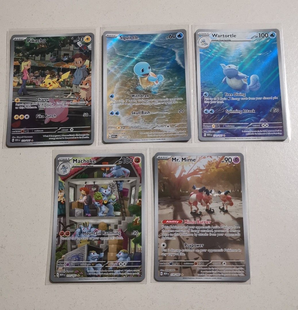 Pokemon 151 English Pikachu Squirtle Wartortle Machoke Mr Mime, Hobbies ...