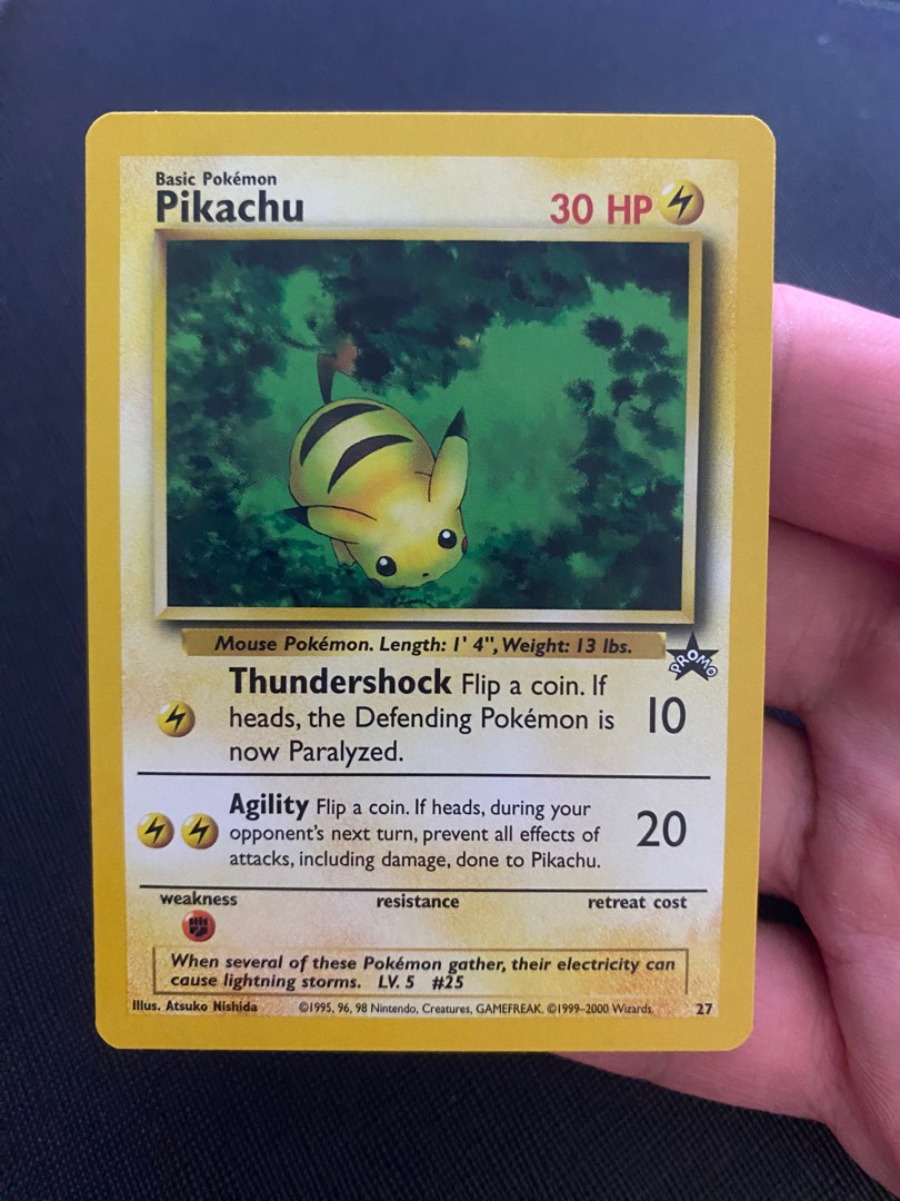 Pokemon Black Star Promo Pikachu, Hobbies & Toys, Toys & Games on Carousell