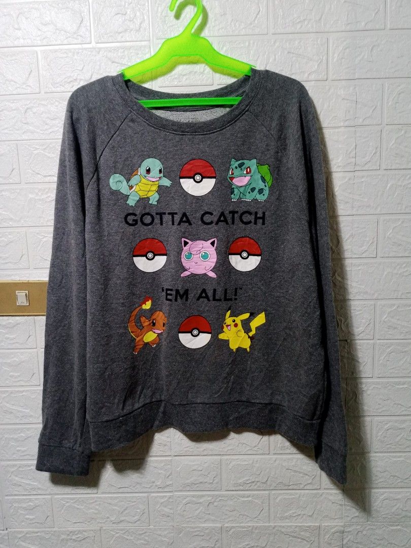Pokemon Gotta Catch 'Em All T-Shirt Long sleeves Official License Top ...
