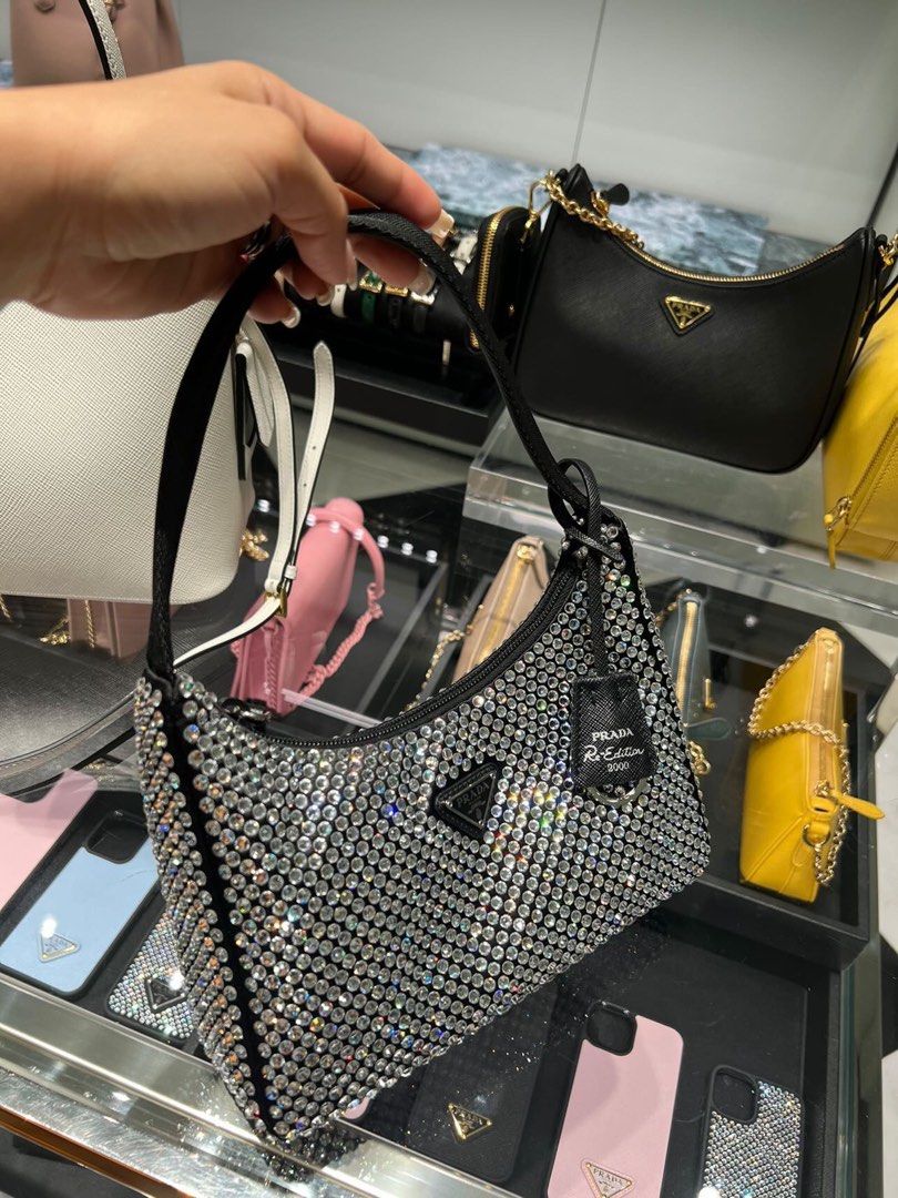 Prada Re-Edition 2000 Silver, Luxury, Bags & Wallets on Carousell