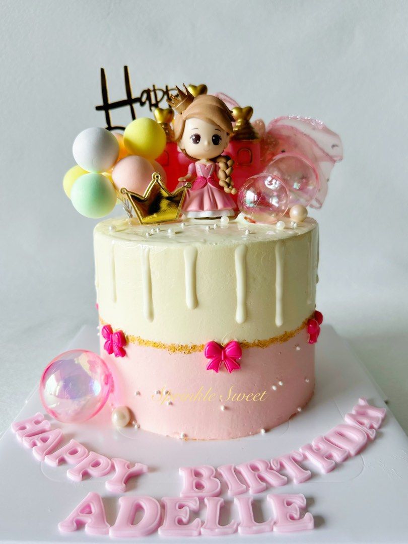 Princess buttercream cake/ Princess piñata cake/ piñata cake, Food ...