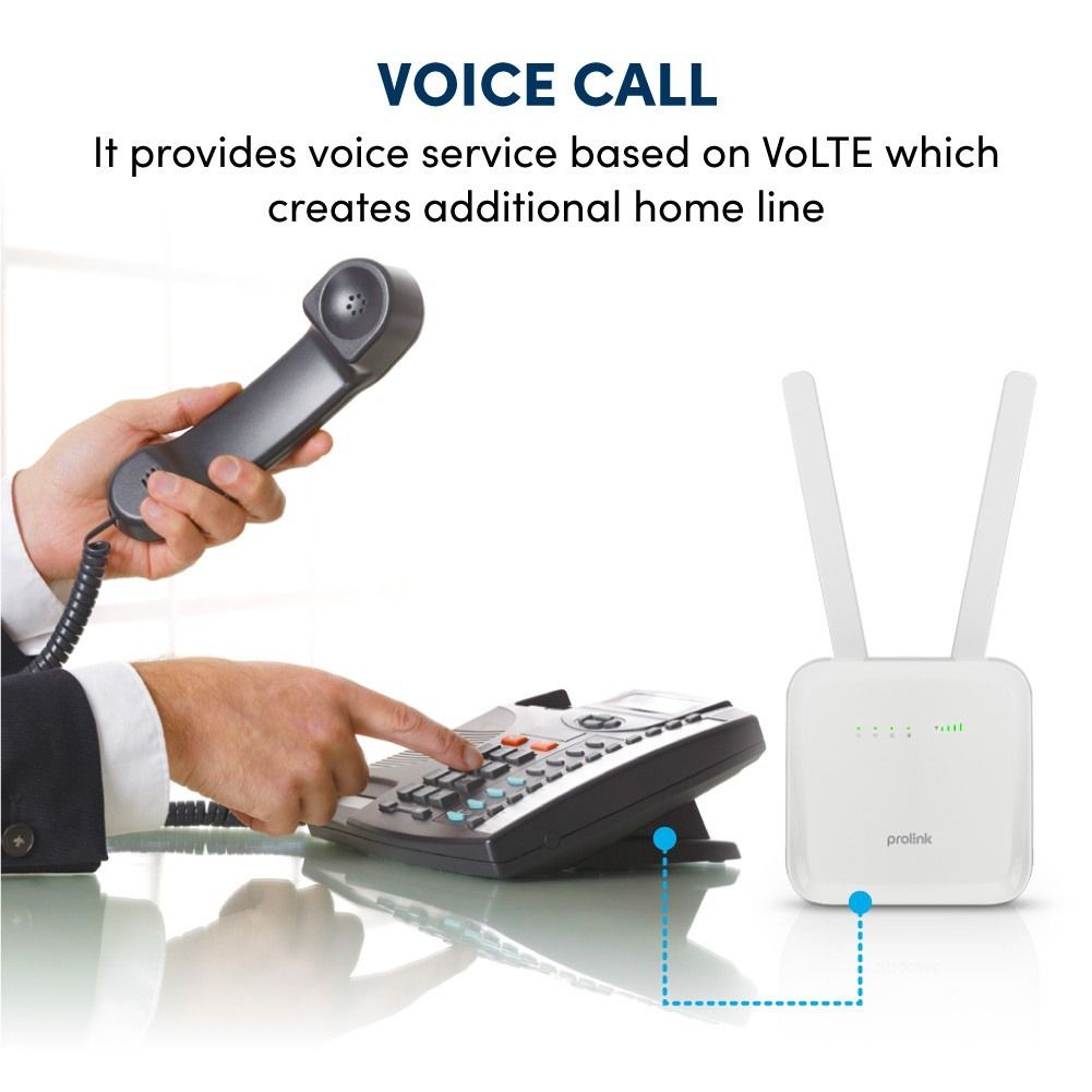 Prolink PRN3006L 4G LTE WiFi Router with Voice landline (LAN, WAN, RJ11 ...