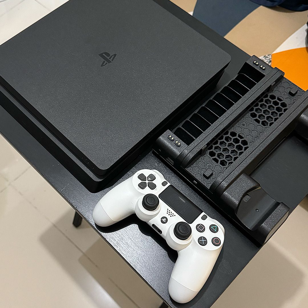 PS4 Slim 1 TB with Vertical Stand Complete with Box, Video Gaming ...